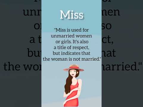 Difference between Mrs. Miss & Ms|Title for Woman