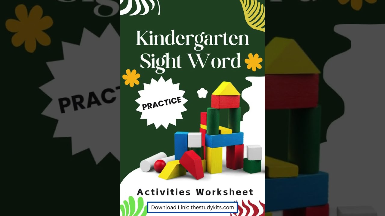 Kindergarten Sight Word Practice Activities Worksheet