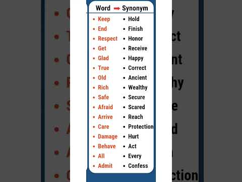 English synonyms #english