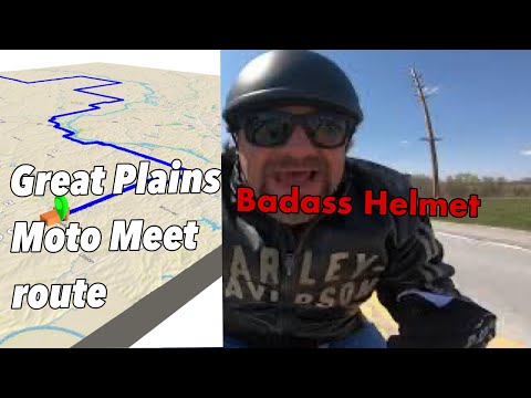 First ride with the Badass Helmet, Great Plains Moto Meet Route!