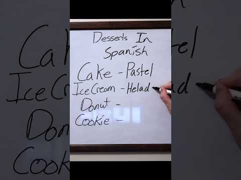 Desserts In Spanish! #learnspanish #spanish #languagelearning #español #spanishlessons #shorts