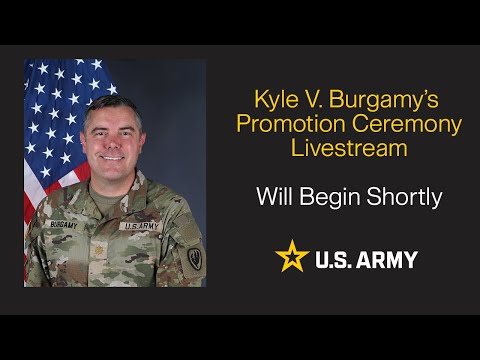 Promotion Ceremony of Major Kyle V. Burgamy to Lieutenant Colonel