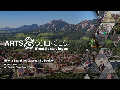 How to Search for Classes - CU Boulder