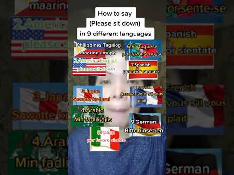 How to say"Please sit down"in 9 different languages❤❤