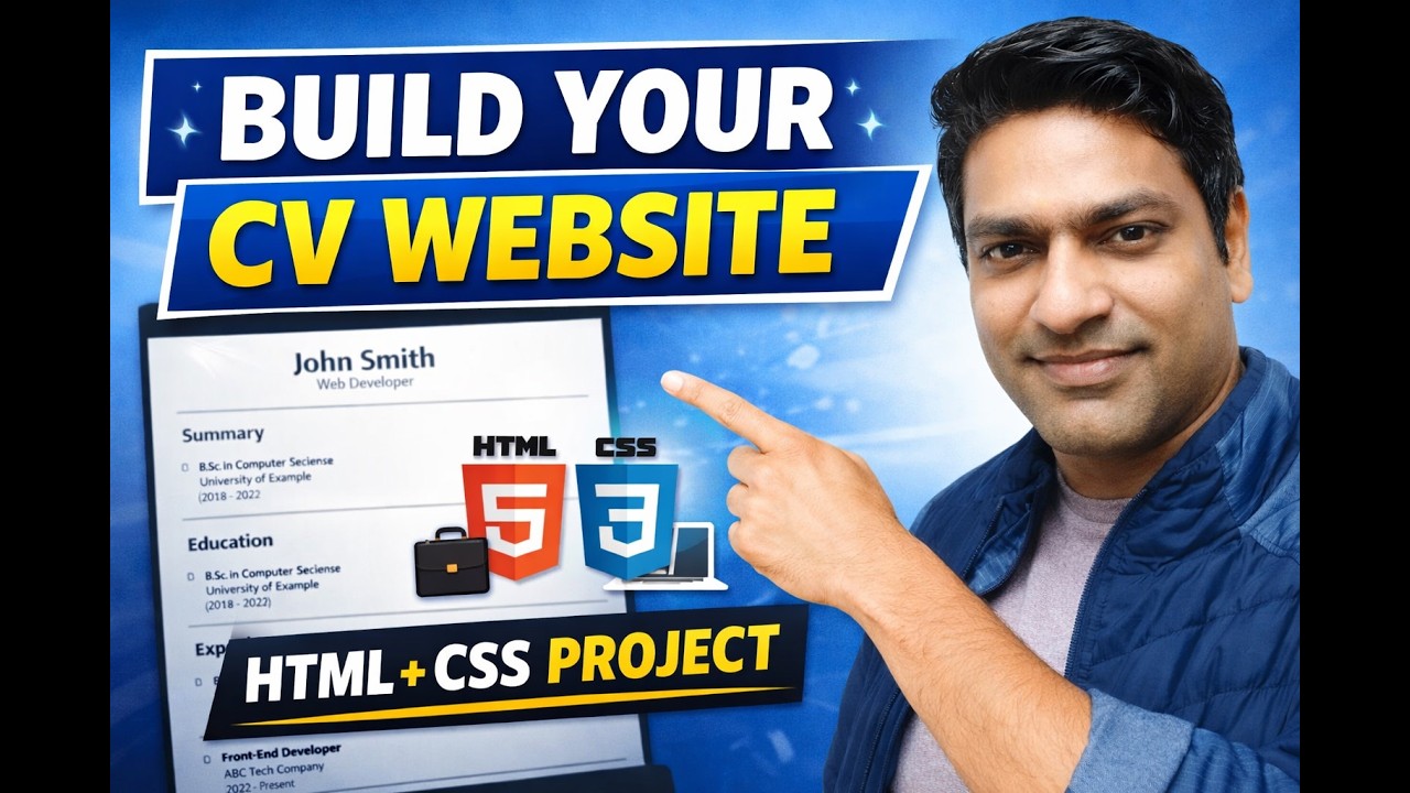 #04 Create Resume in HTML | Step-by-Step Beginner Tutorial