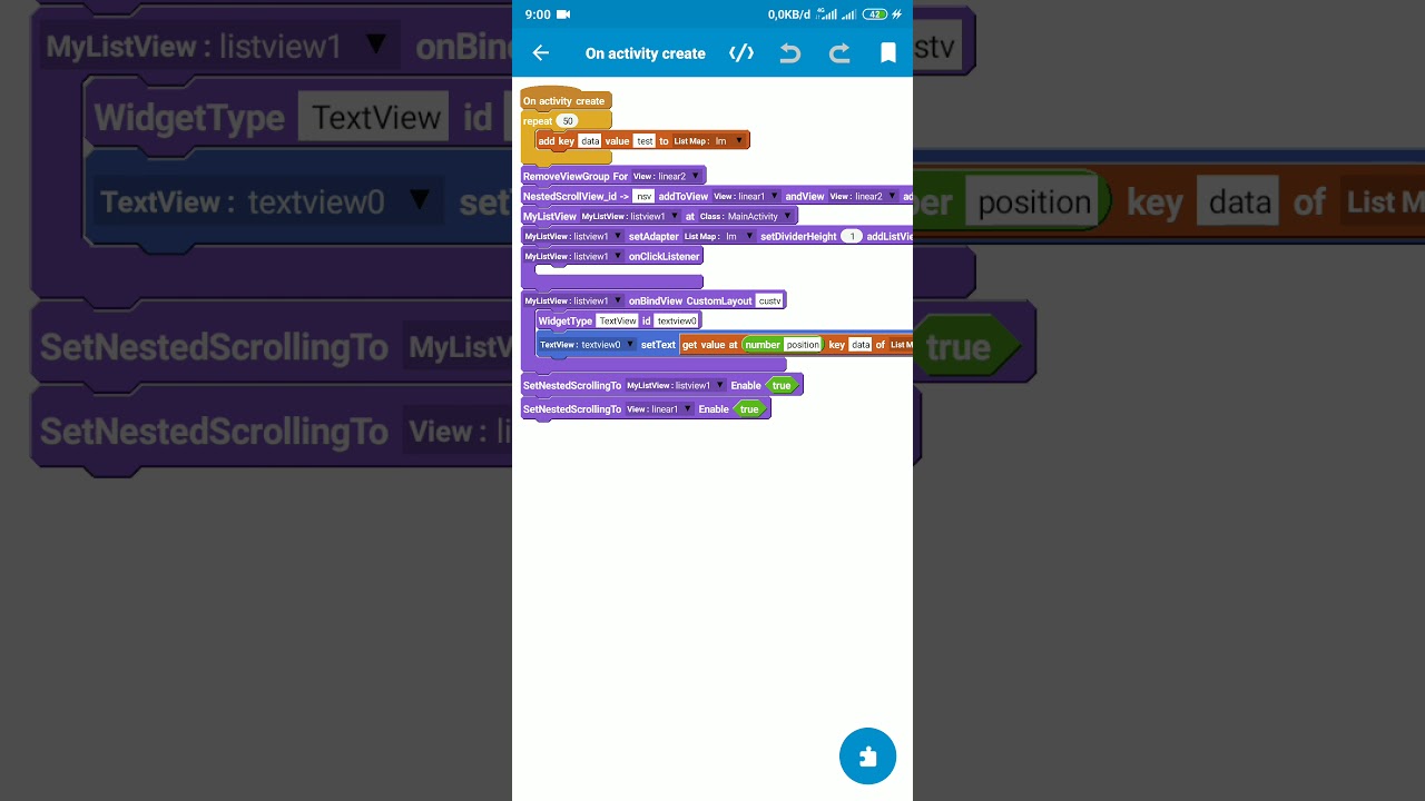 [project] Nested scroll view - Sketchware project
