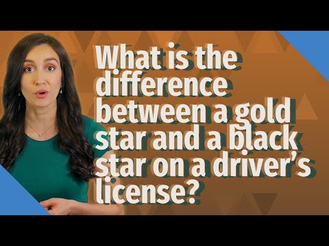 What is the difference between a gold star and a black star on a driver's license?