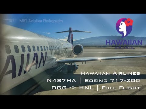 Hawaiian Airlines Boeing 717 | Full Flight Kahului, HI (OGG) - Honolulu, HI (HNL)