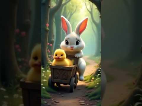 The Brave White Rabbit Rescue The Little Yellow Duck | Bunny Cartoon Network
