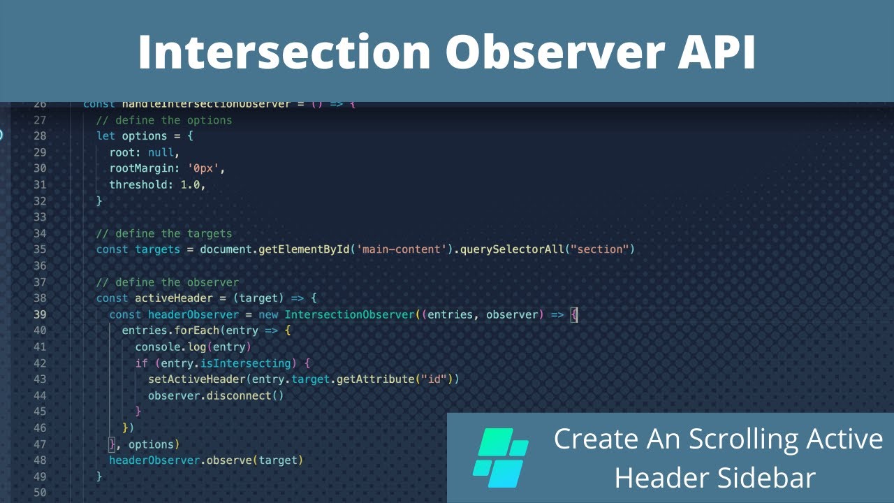 Intersection Observer API - A Quickstart