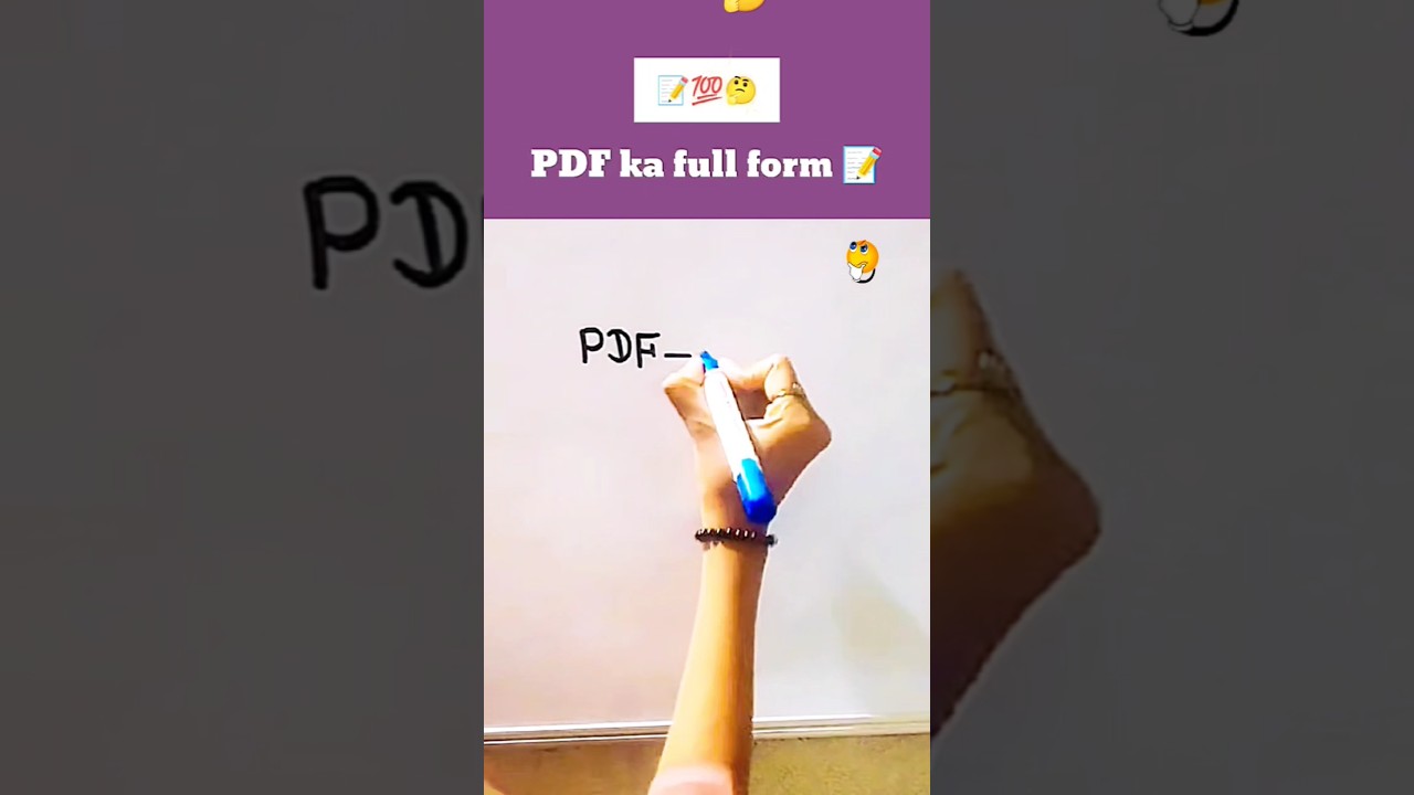 PDF ka full form kya hota hai 📝💯 || Full form of PDF #trending  #pdf