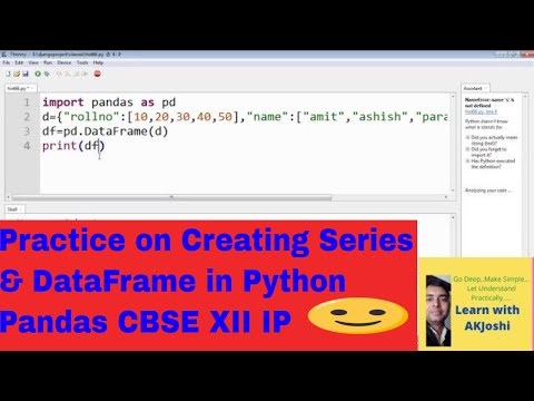 Creating DataFrame with list of dictionaries | with Series | With ...