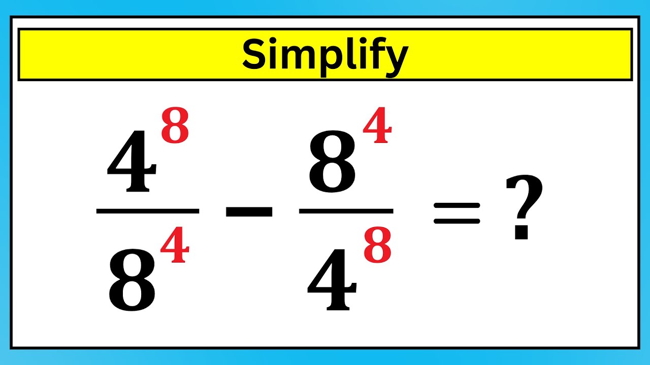 Nice Exponent/Algebra Math Simplification | Algebra | How to Solve!!!