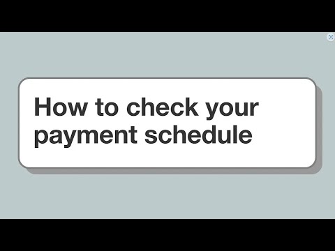 How to check your payment schedule