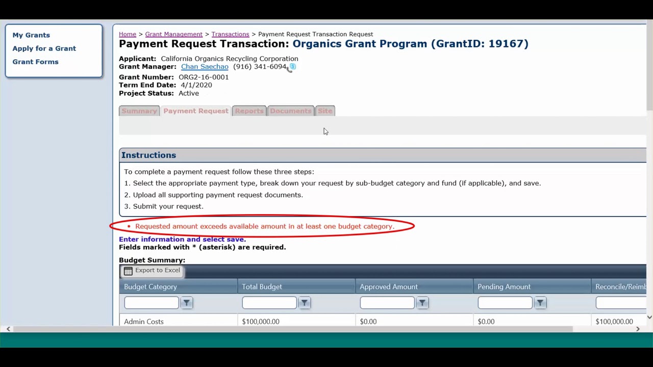 GMS Submit a Payment Request Tutorial