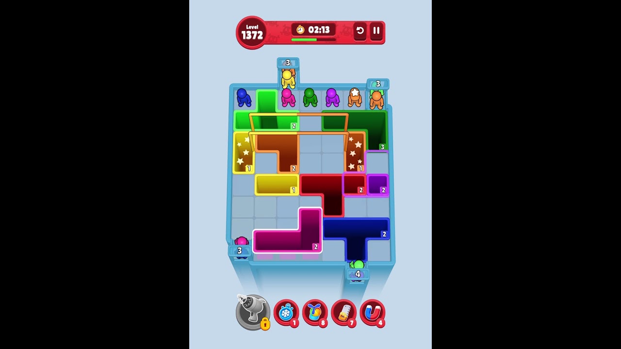 Drop Away Level 1372 Solution Walkthrough #dropaway #walkthrough