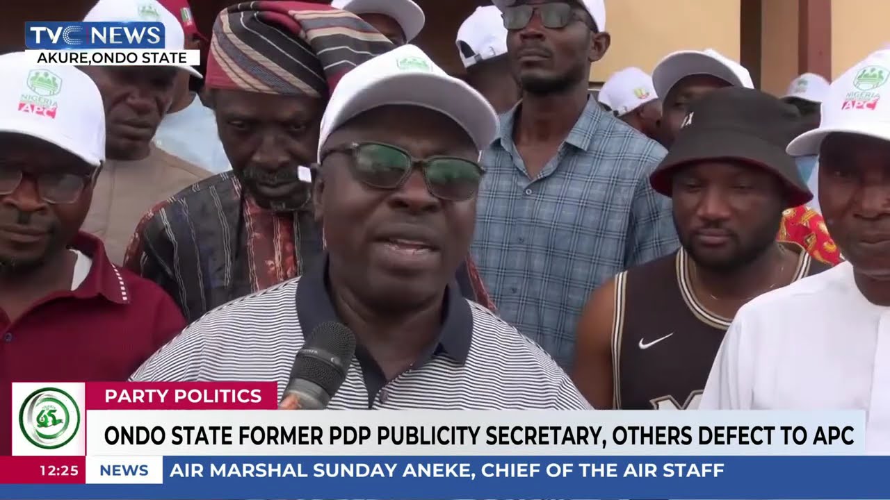 Ondo State Former PDP Publicity Secretary, Others Defect To APC
