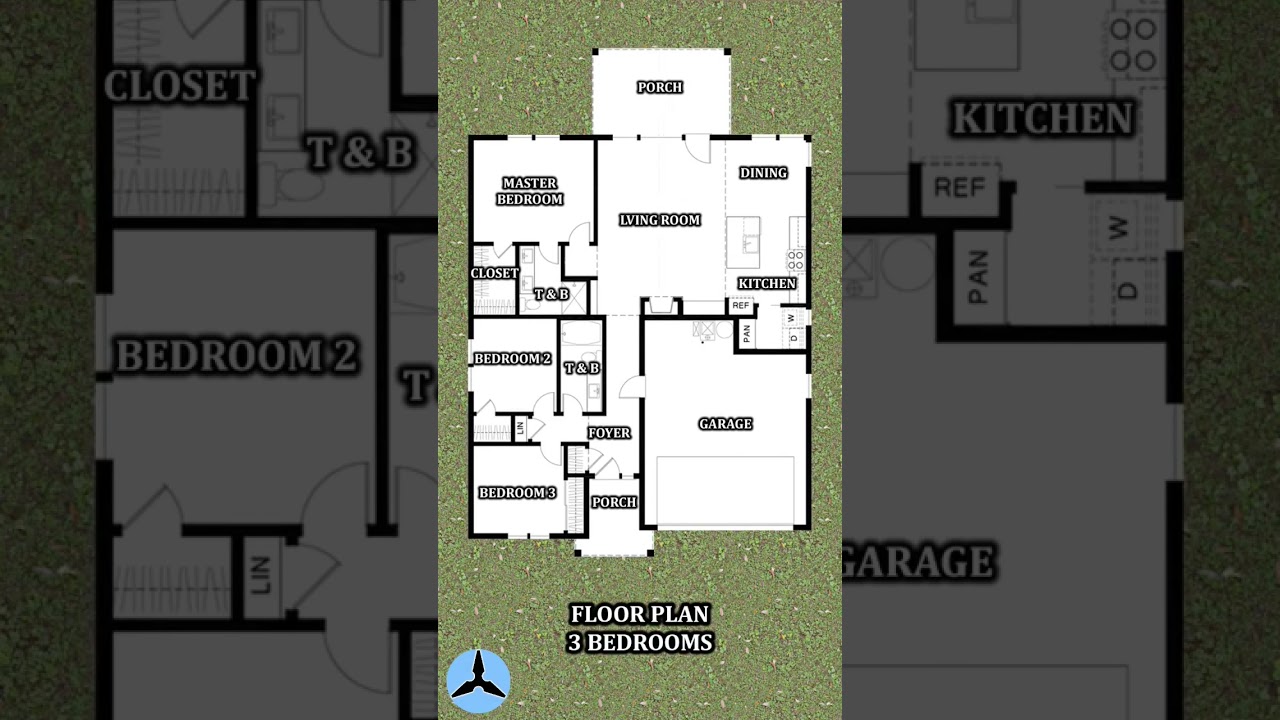 3 bedroom floor plan #floorplan #houseplan #housedesign