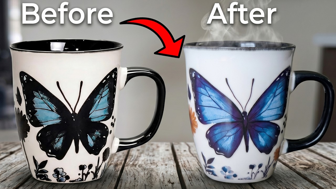 This STUNNING Mug, Changes Colors With Warm Drinks!