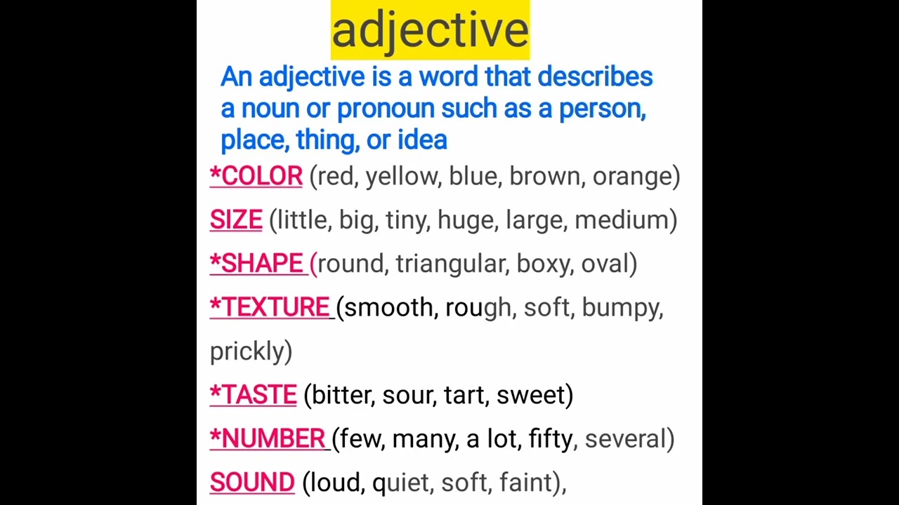 adjectives | adjectives in english grammar |english speaking practice|adjective #english | #shorts