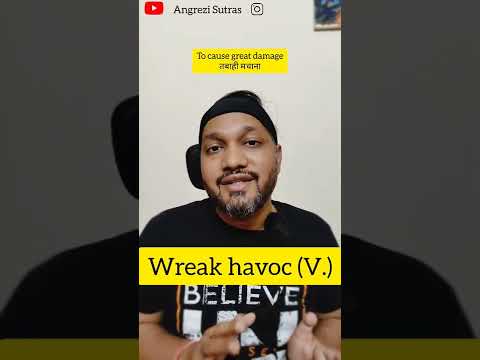 Meaning of wreak havoc #shorts #englishvocabulary #englishspeaking