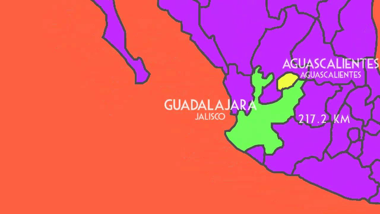 Mapas: ¿Cómo llegar de Aguascalientes, Ags. a Guadalajara, Jal?