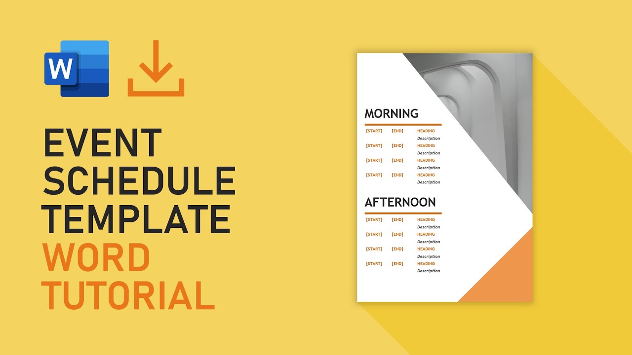 Event Schedule Template: Triangular Architecture | Microsoft Word Tutorial [FREE DOWNLOAD]