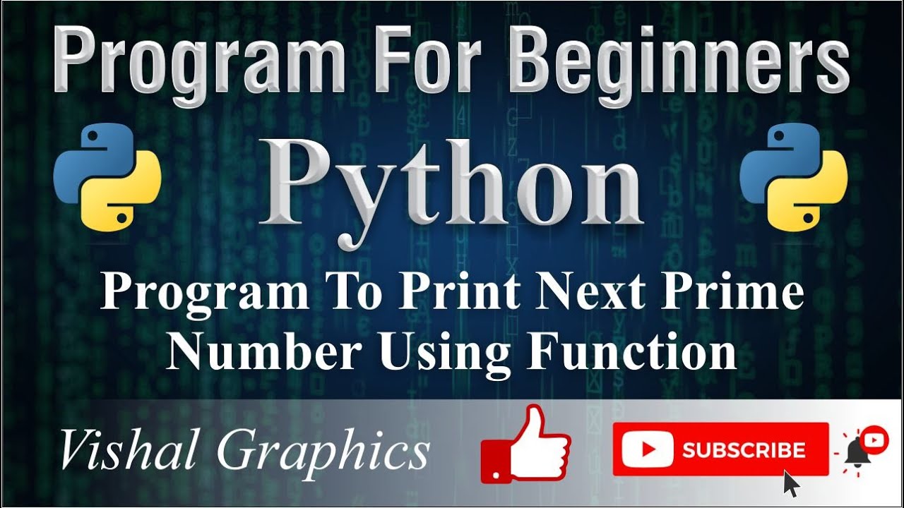Python Script to Print Next Prime Numbers using Function