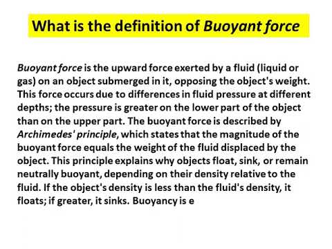 what is the definition of buoyant force