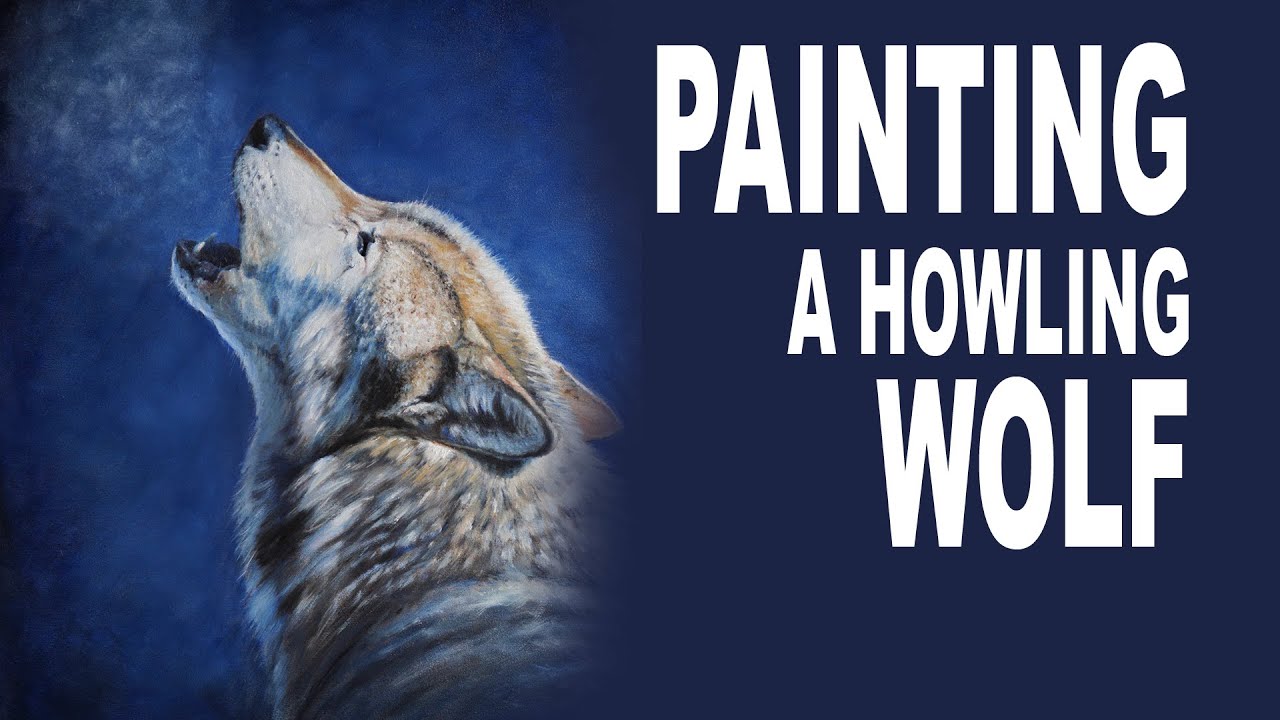 How I Painted A Howling Wolf  - Time Lapse