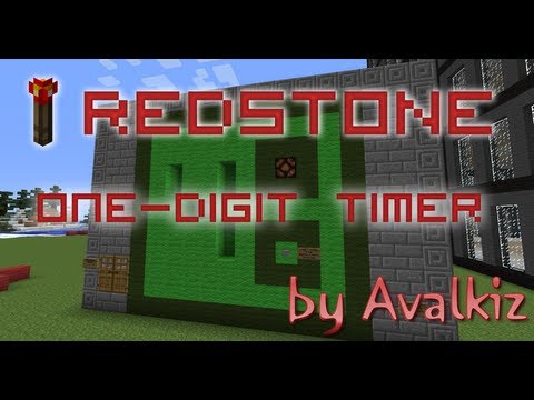 One-digit digital timer V2 Minecraft Map