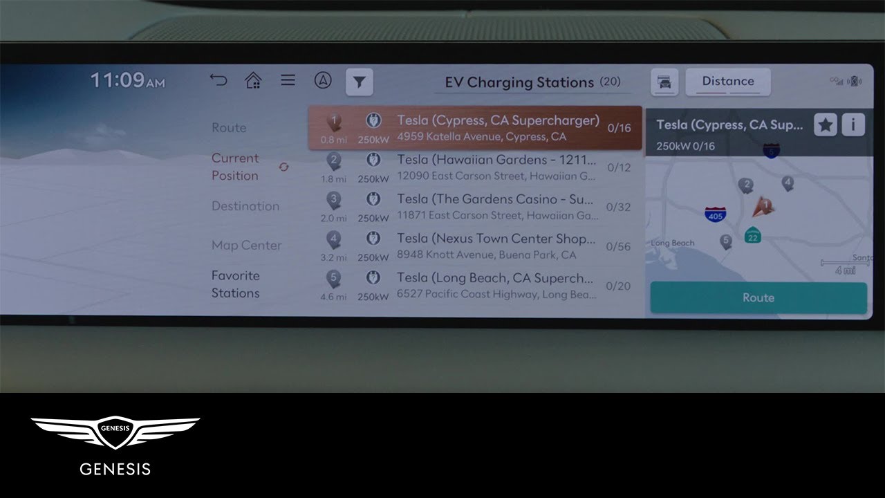 How to Find a Tesla Supercharger In-Car | All EV Models | How-To | Genesis USA