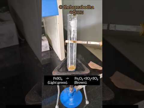 Decomposition reaction of FeSO4 #class10science #experiment #ferroussulphate #lightgreen #curiousity
