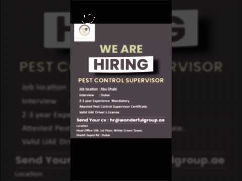 Wonderful Group Of Companies Is Hiring | Pest Control Supervisor jobs in Dubai