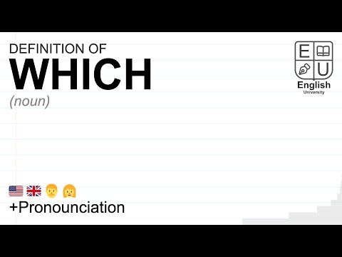 WHICH meaning, definition & pronunciation | What is WHICH? | How to say WHICH