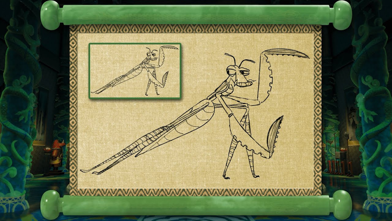 Learn to Draw Mantis | Kung Fu Panda (2008) Extra Feature