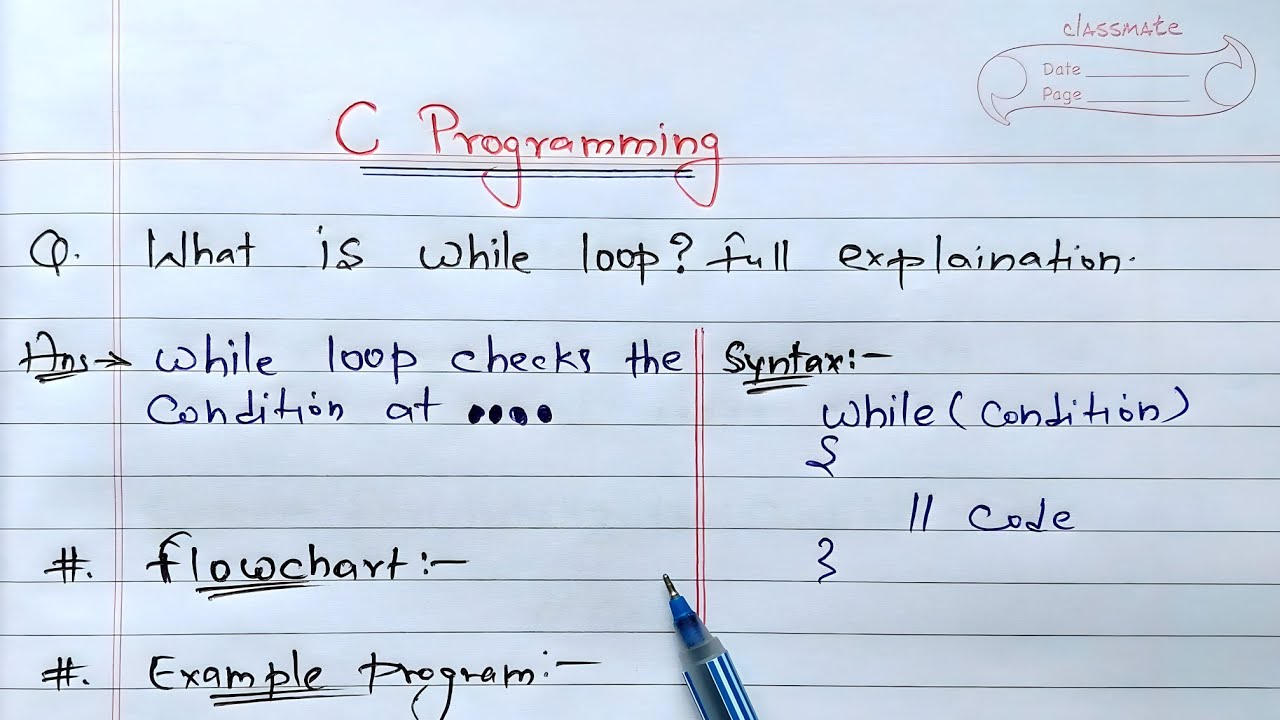 While Loop in C Programming | Learn Coding