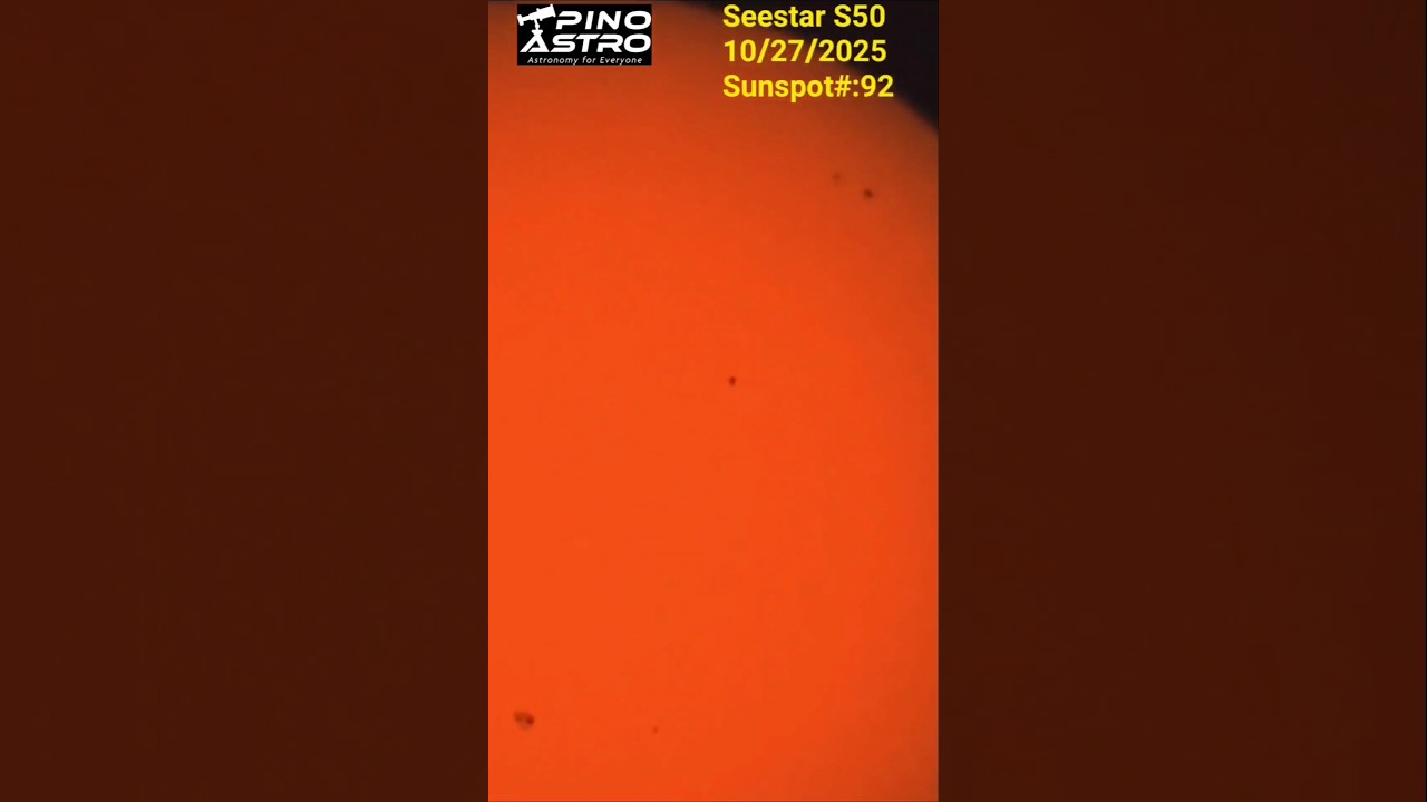 Sun, Oct 27, 2025- Telescope: Seestar S50 #PinoAstro