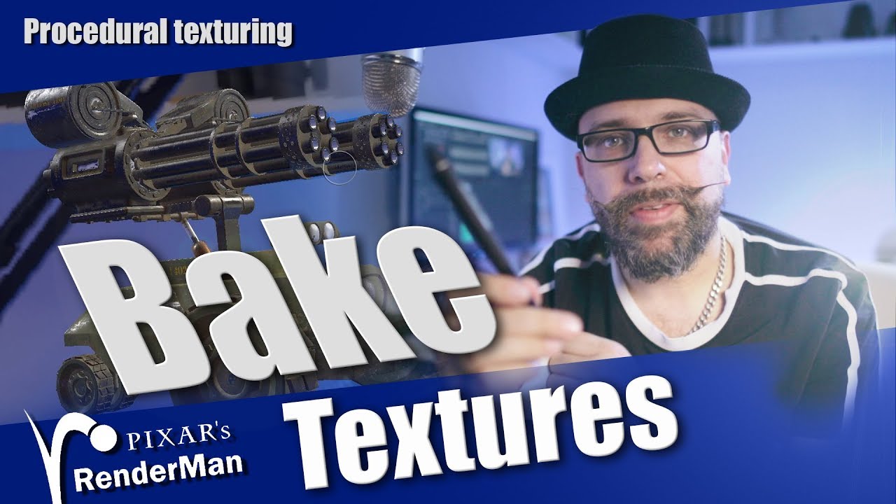 Texture baking using Renderman for Maya