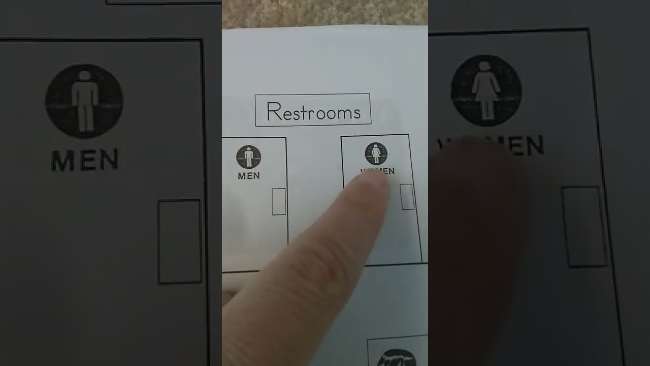 Men and Women Restroom signs