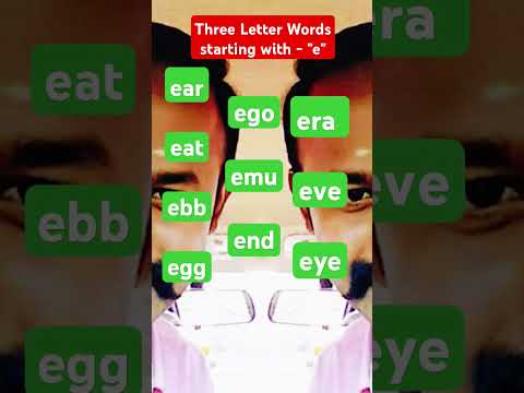 Three Letter Words starting with - "e" - #threeletterwords