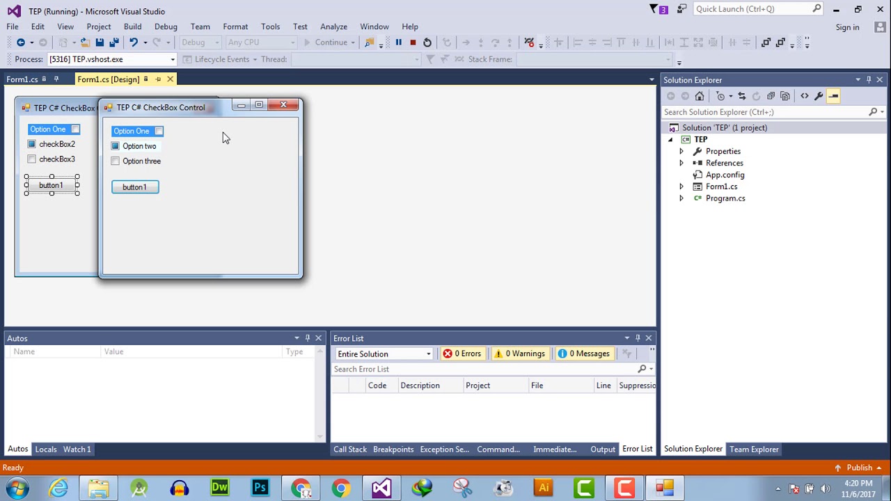 054 - J - C# CheckBox BackColor Event Handler