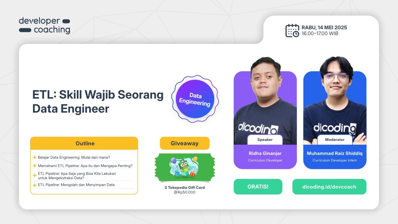 #DevCoach 194: Data Engineering | ETL: Skill Wajib Bagi Seorang Data Engineer