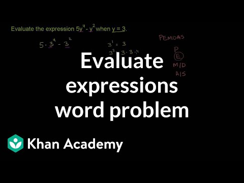 Evaluating expressions with variables: exponents (video) | Khan Academy