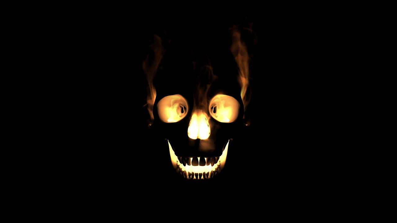 Burning Skull Motion Graphics Animation 4K
