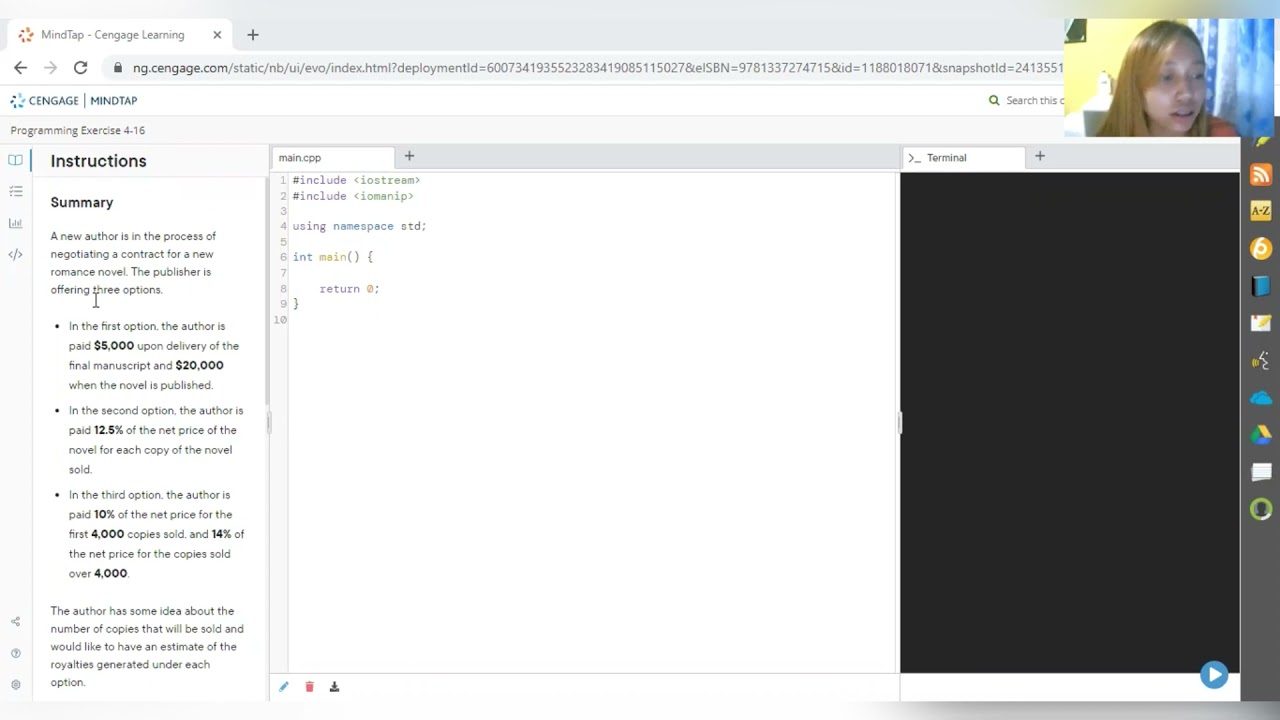 Programming Exercise 4-16