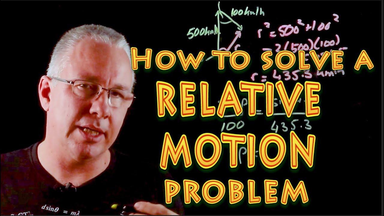 a sample worked solution of a relative motion problem