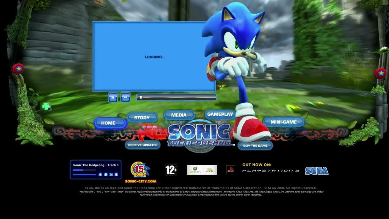 Sonic the Hedgehog flash website in 2006