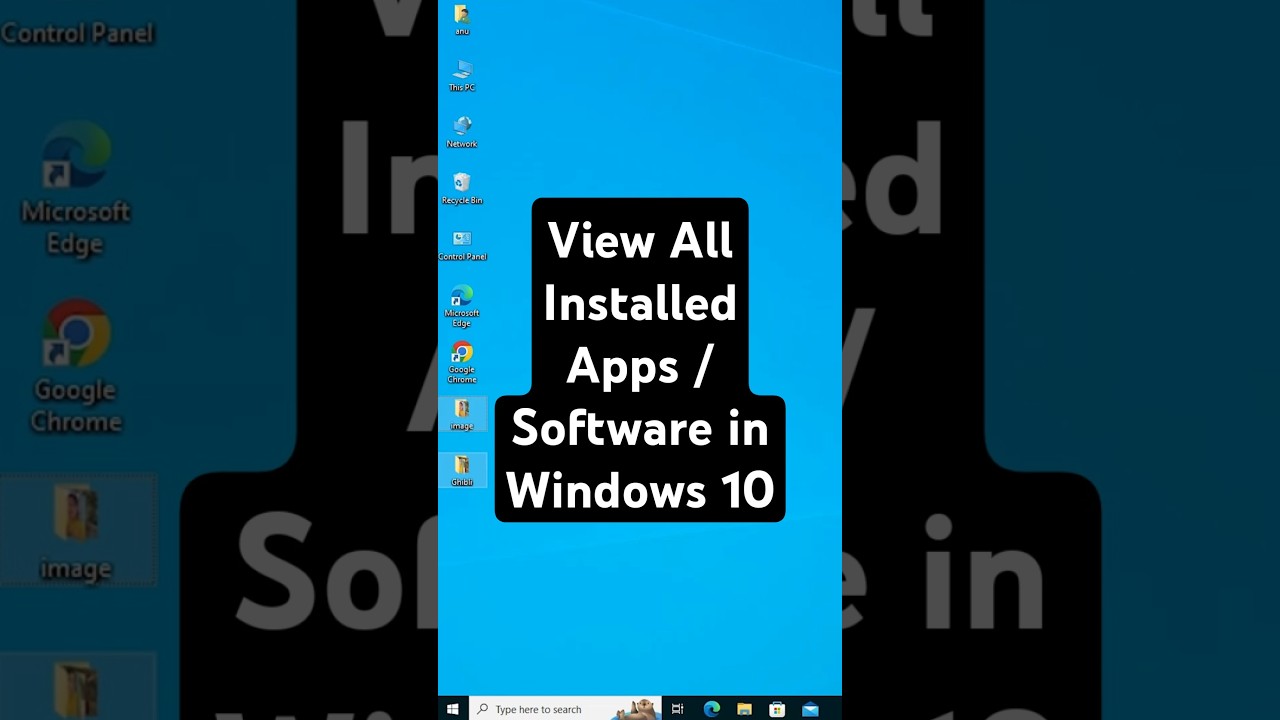 View All Installed Apps / Software in Windows 10 PC or Laptop