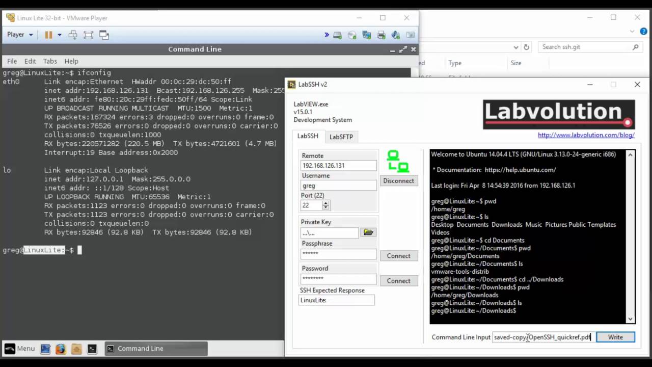 SSH Communication for LabVIEW using LabSSH